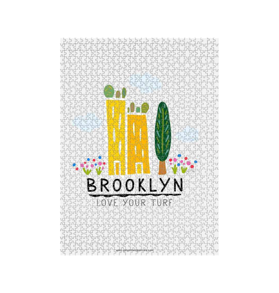 "Brooklyn - Love Your Turf" Green Cities Recycled Vertical Puzzle (100 – UpRoot Design Studio