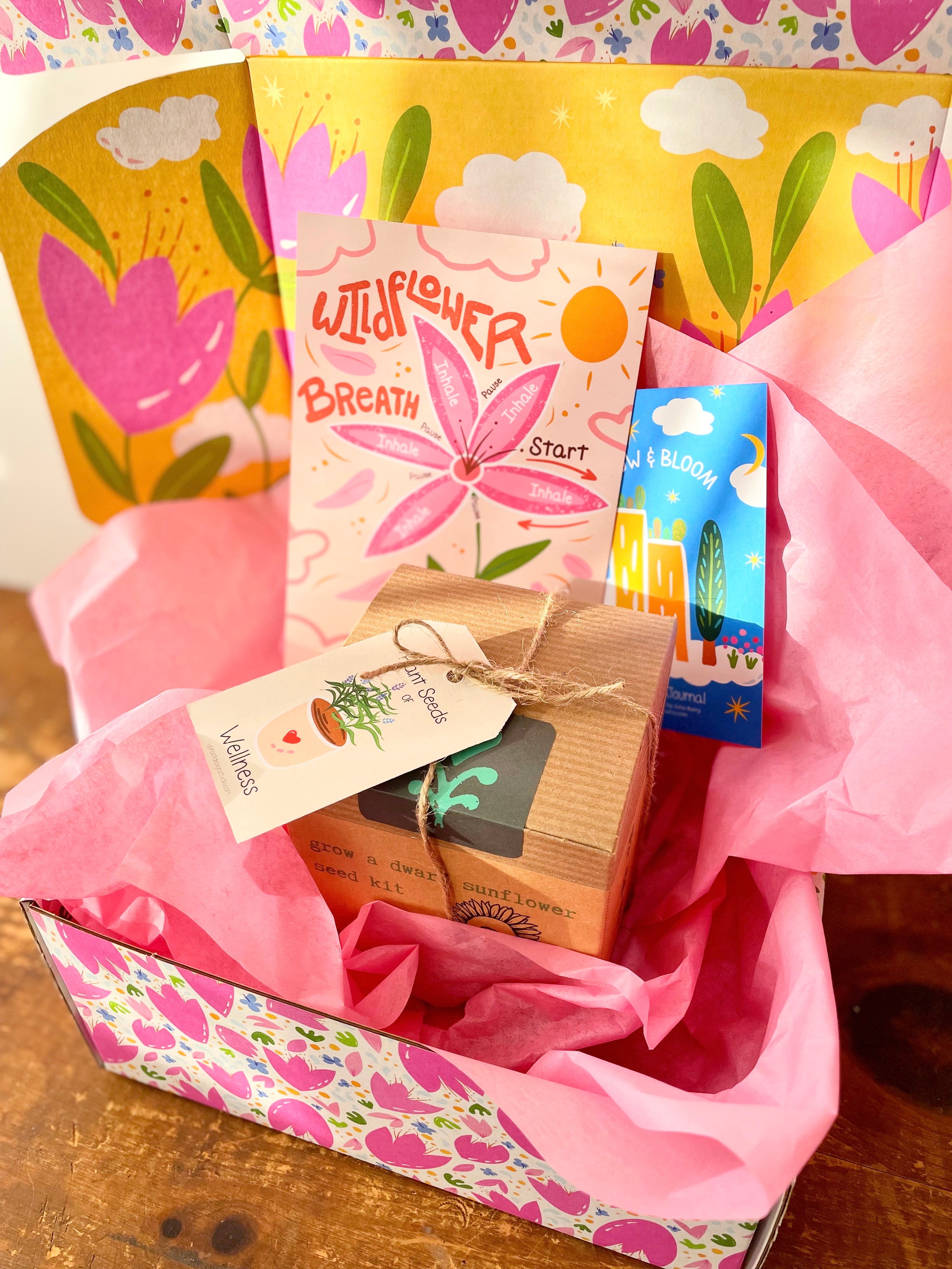 Eco Wellness Kit: Dwarf Sunflower Mindful Growing Kit, "Wildflower Bre – UpRoot Design Studio