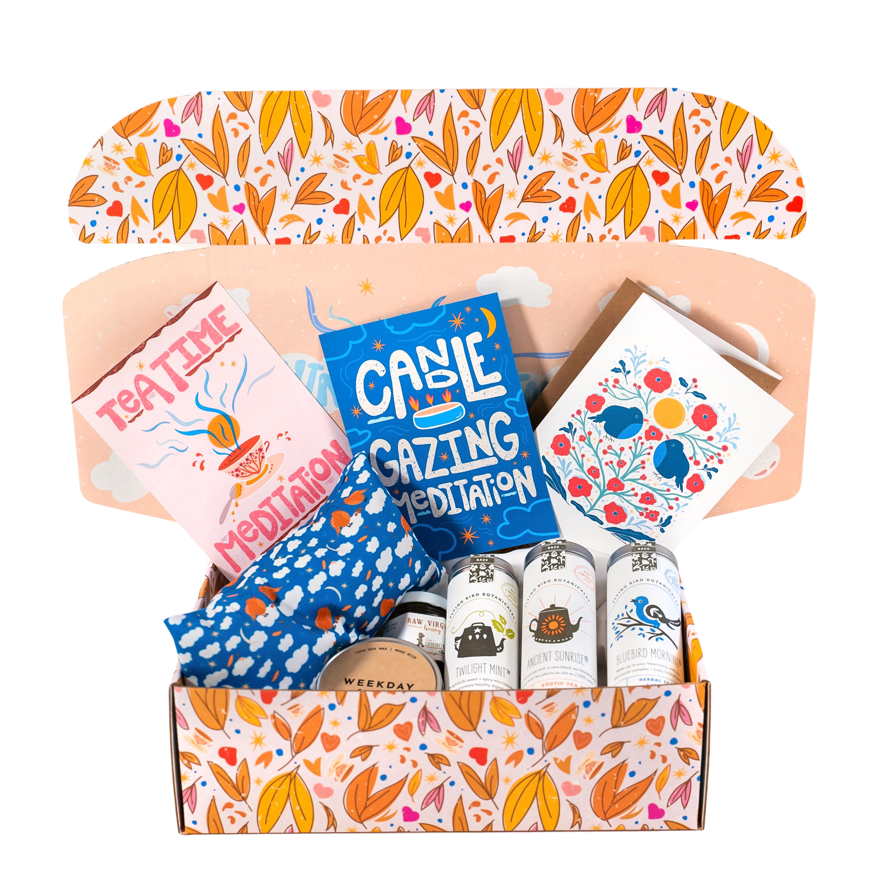 "Winter Wellness" Gift Box: Chamomile Eye Pillow, Uplifting Teas, Hone – UpRoot Design Studio